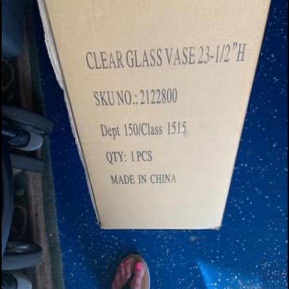 Pier 1 | Accents | Pier One Round Clear Glass Vase 23 3 Thick Glass ...